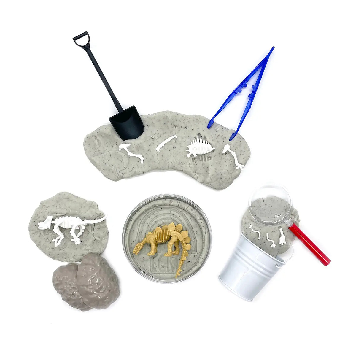 Dinosaur Fossil Dig (Cookies & Cream) Sensory Play Dough Kit | Where ...